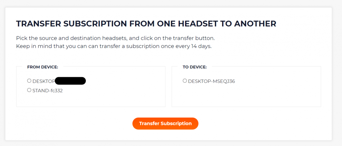 My subscription is active and the headset is registered but still no ...